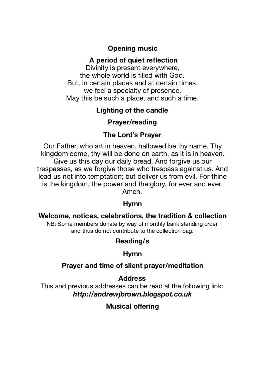 Morning Service - Cambridge Unitarian Church